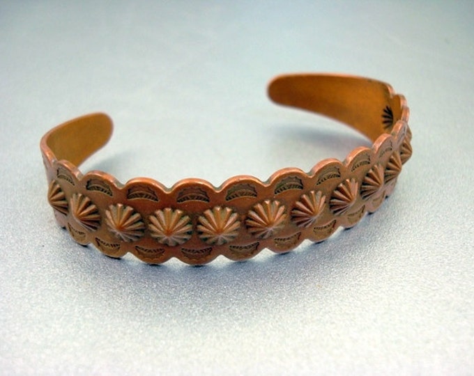 Vintage Copper Cuff Bracelet Native American - Etsy