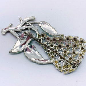 Vintage Turquoise Rhinestone Pear Pin | Etsy