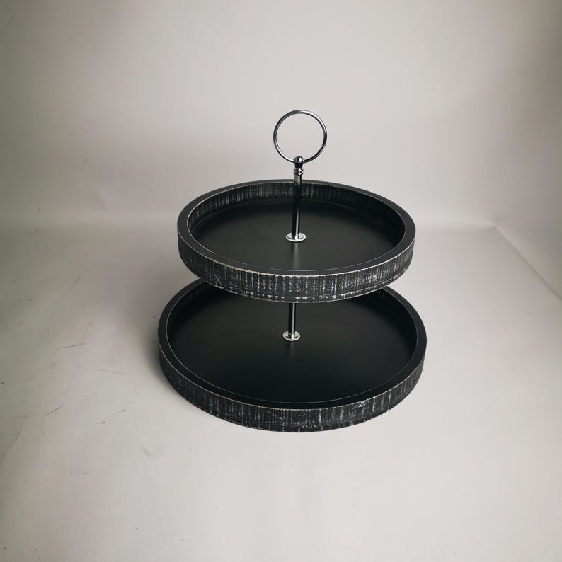 2 Tier Decorative Tray - Etsy