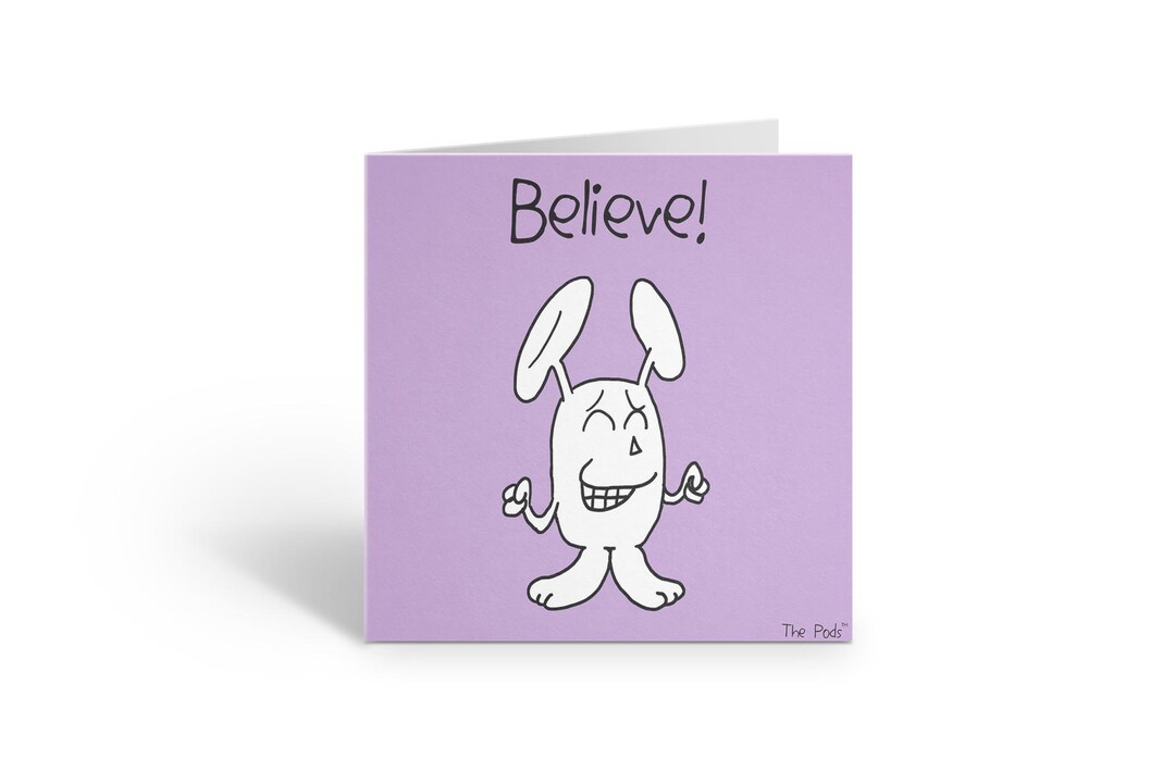 Believe Greeting Card: Hand Drawn Inspirational Quote (PDF & JPG) - Etsy