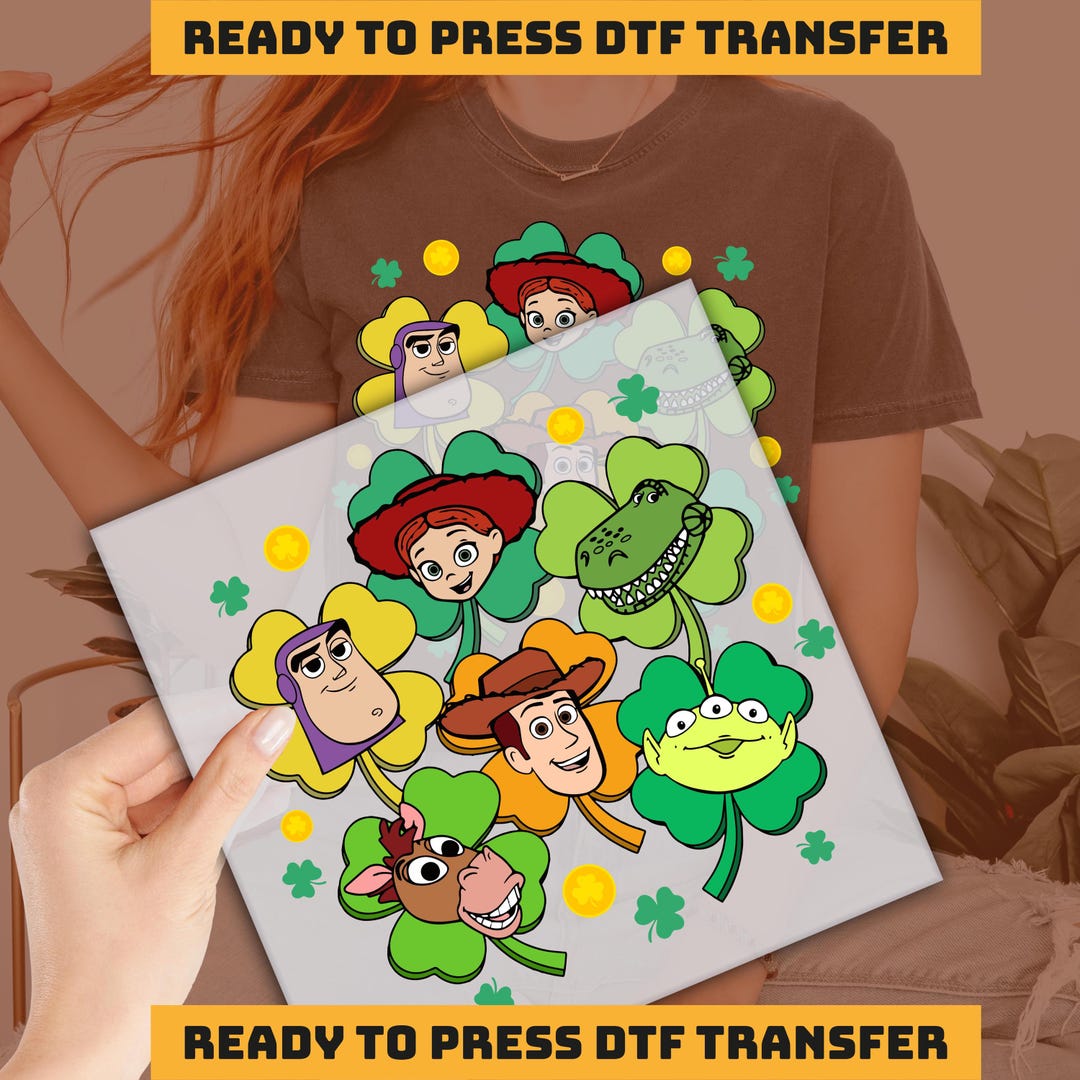 Toy Story St Patrick's Day DTF , Buzz Lightyear Dtf, Disney Bo Beep ...
