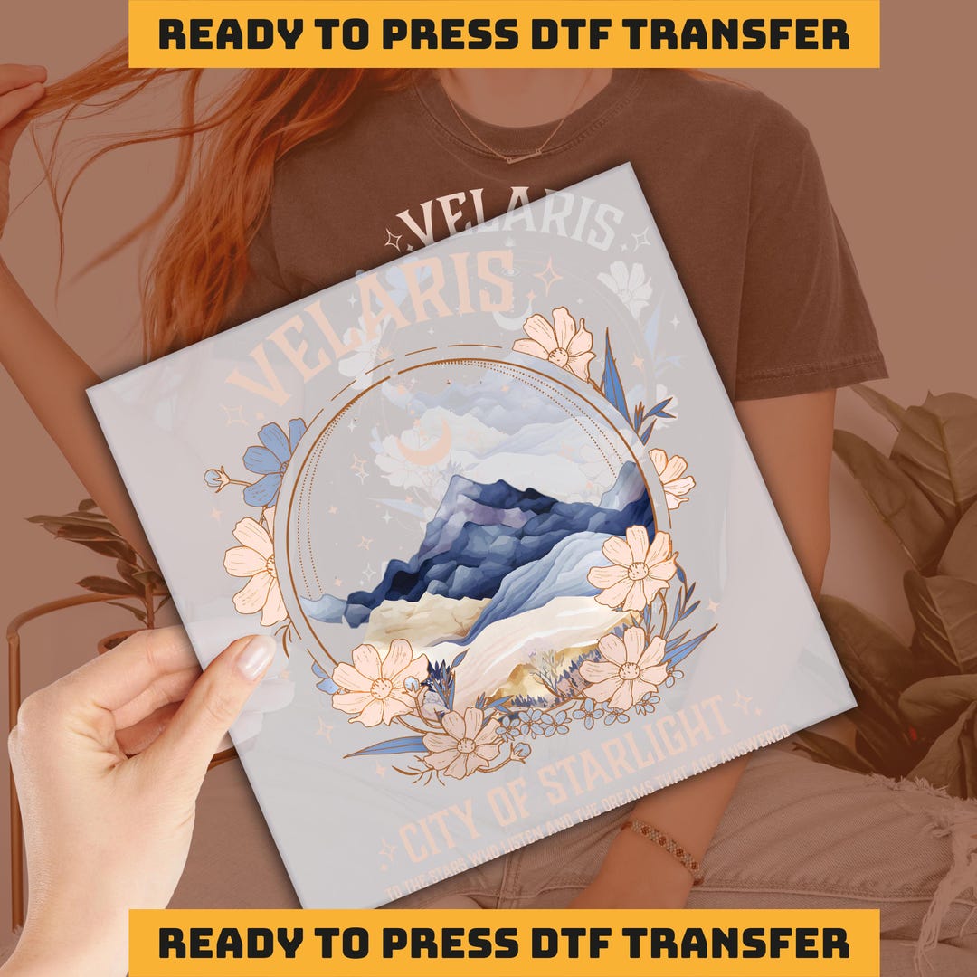 Velaris Starlight of City DTF Transfer, the Night Court Design Ready to ...