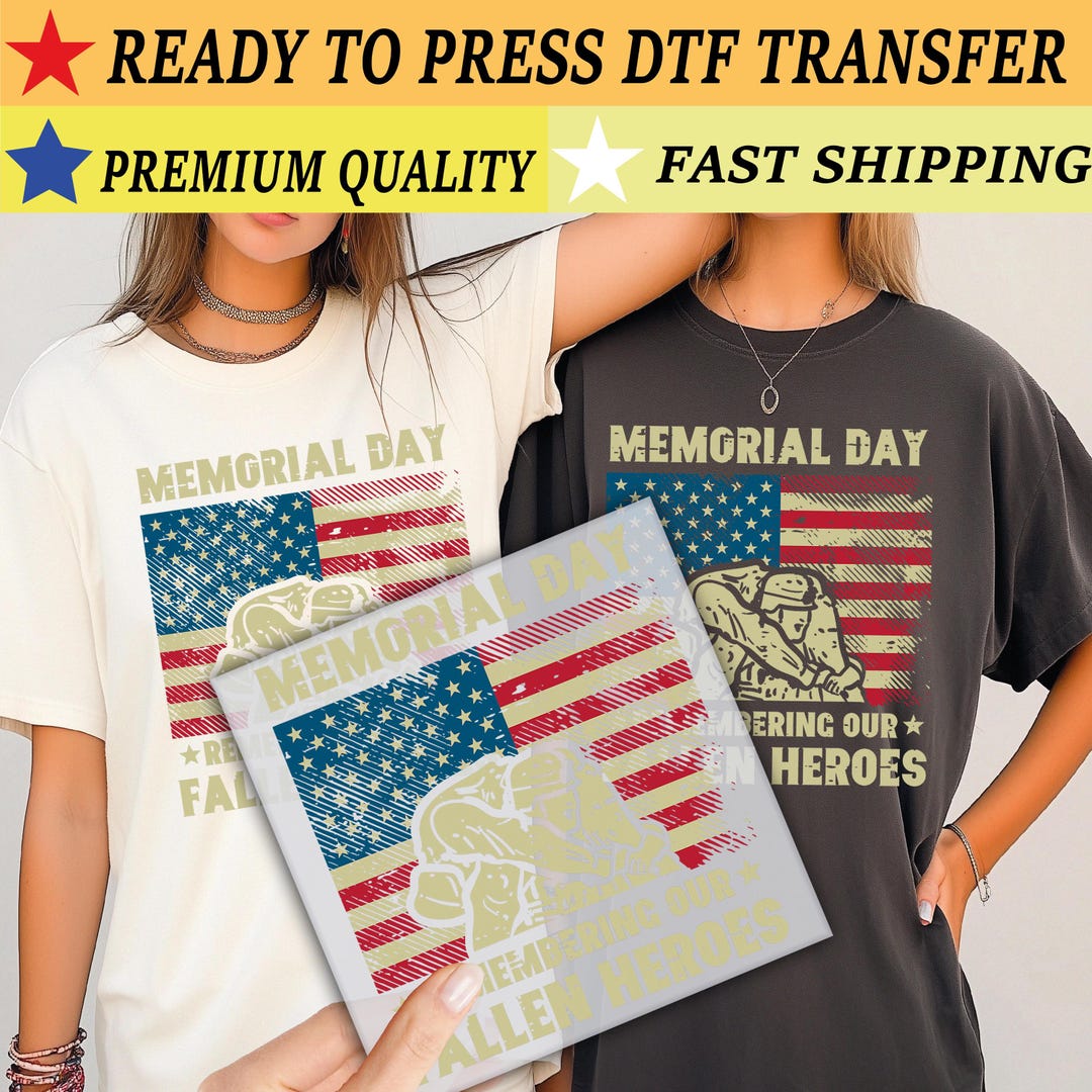 Military Veteran Ready to Press, Veterans Day Memorial Day DTF Transfer ...