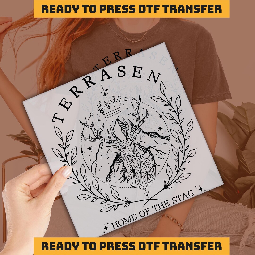 Terrasen Home of the Stag DTF , Throne of Glass Design Ready to Press ...