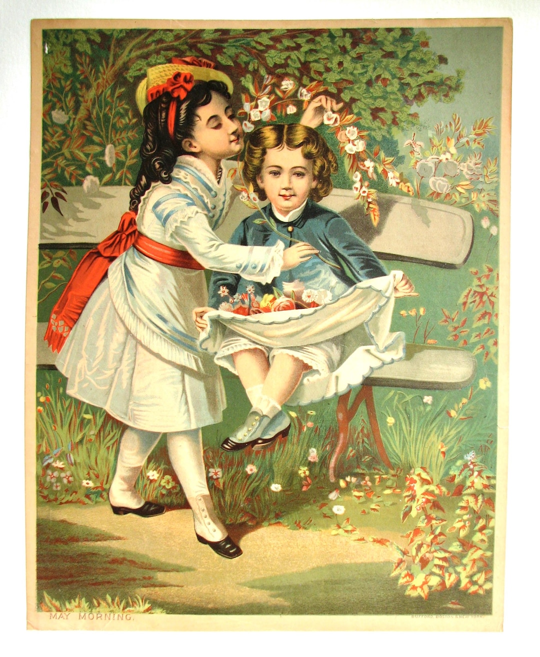 1900 Victorian Parlor Print "may Morning" Vintage Poster - Etsy