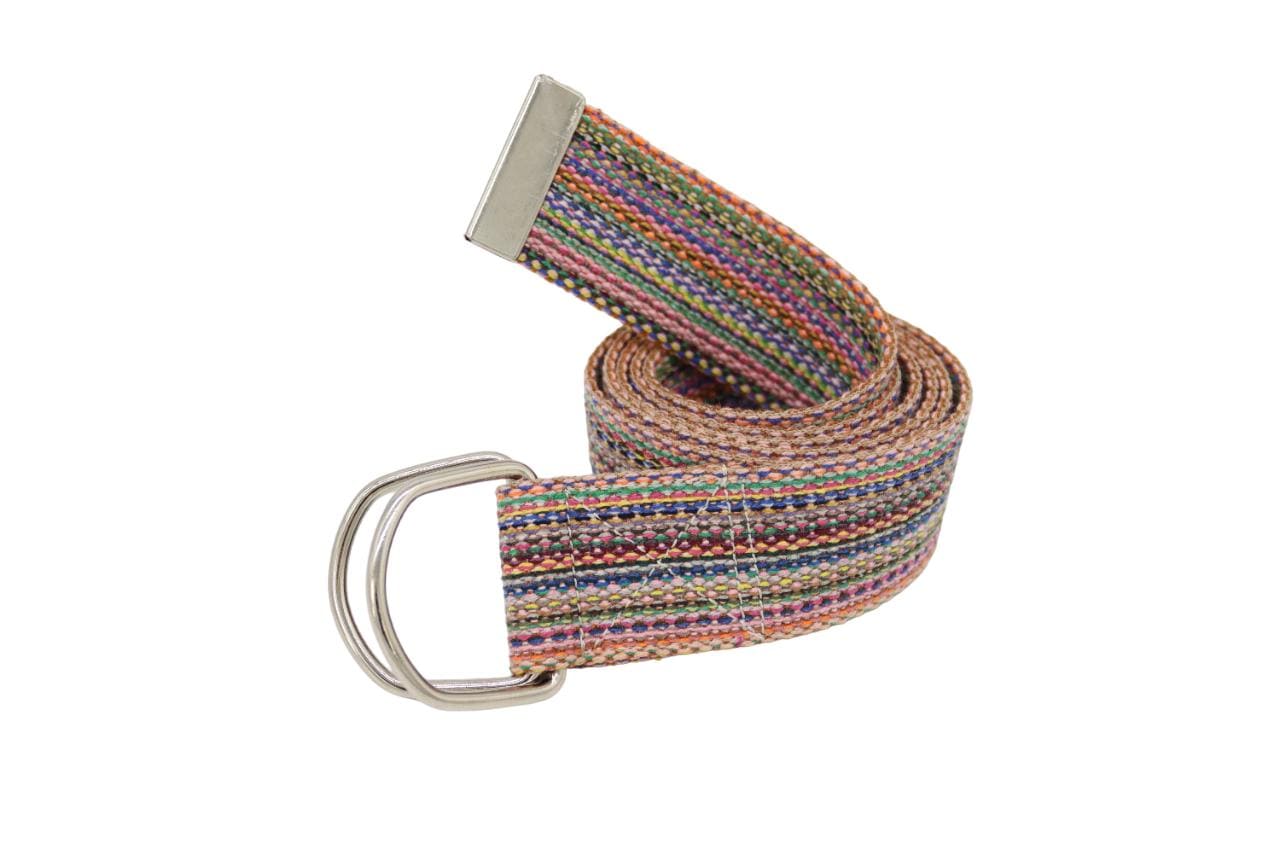 Unisex Colorful Cotton Webbing Belt, D Ring 1.5" Woven Belts, Canvas ...