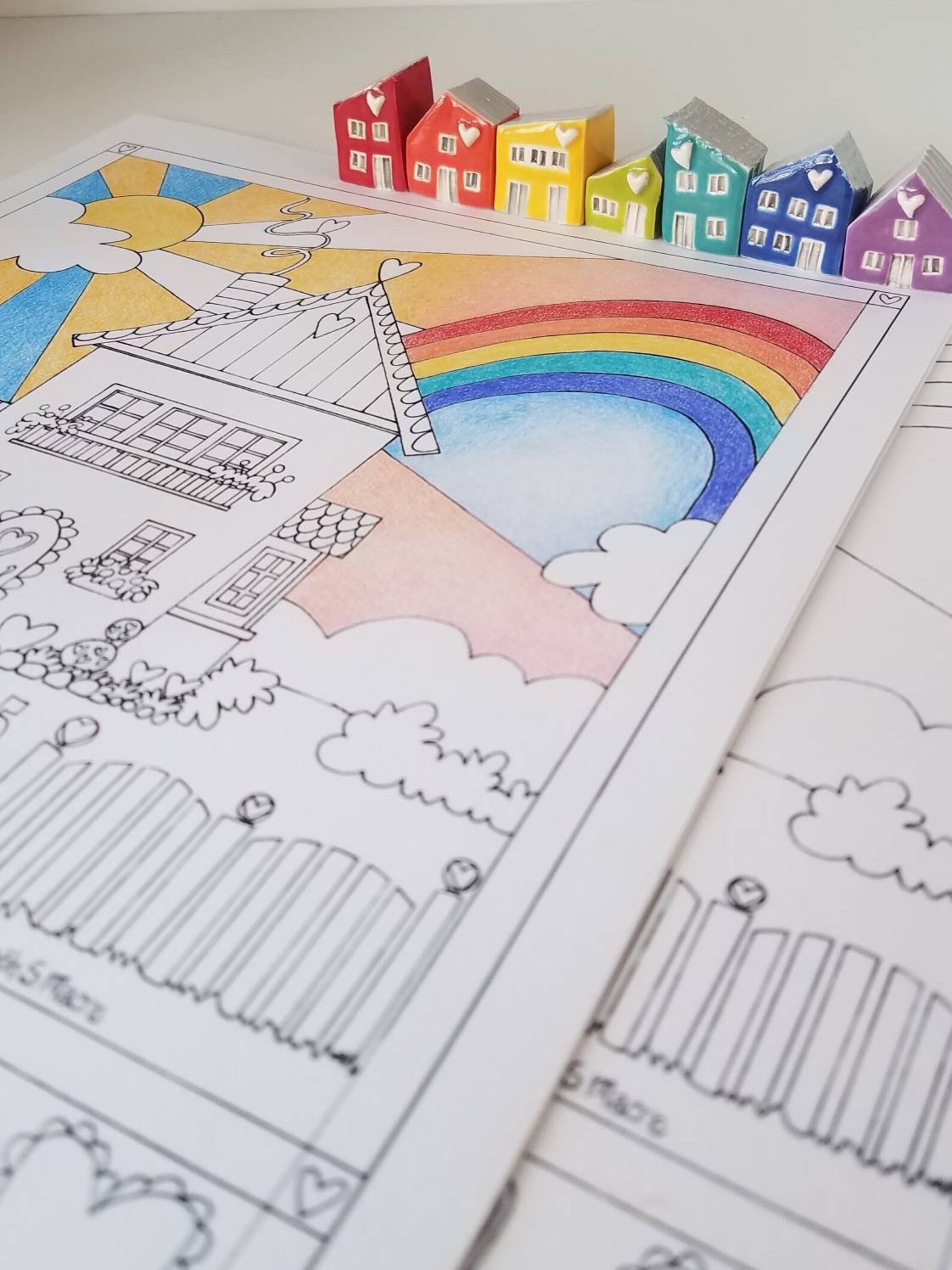 Heart House Coloring Page Digital Download Home is Where You - Etsy