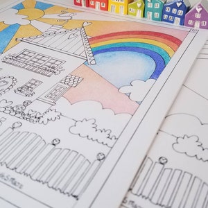 Heart House Coloring Page Digital Download, Home is Where You Are ...