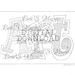 Printable Coloring Page Word Art Drawing Design, Digital Download Print ...