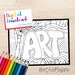 Printable Coloring Page With Word Art and Abstract Designs, Doodling ...