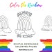 Rainbow Art Coloring Page Set of 3 Be A Rainbow (Instant Download) - Etsy