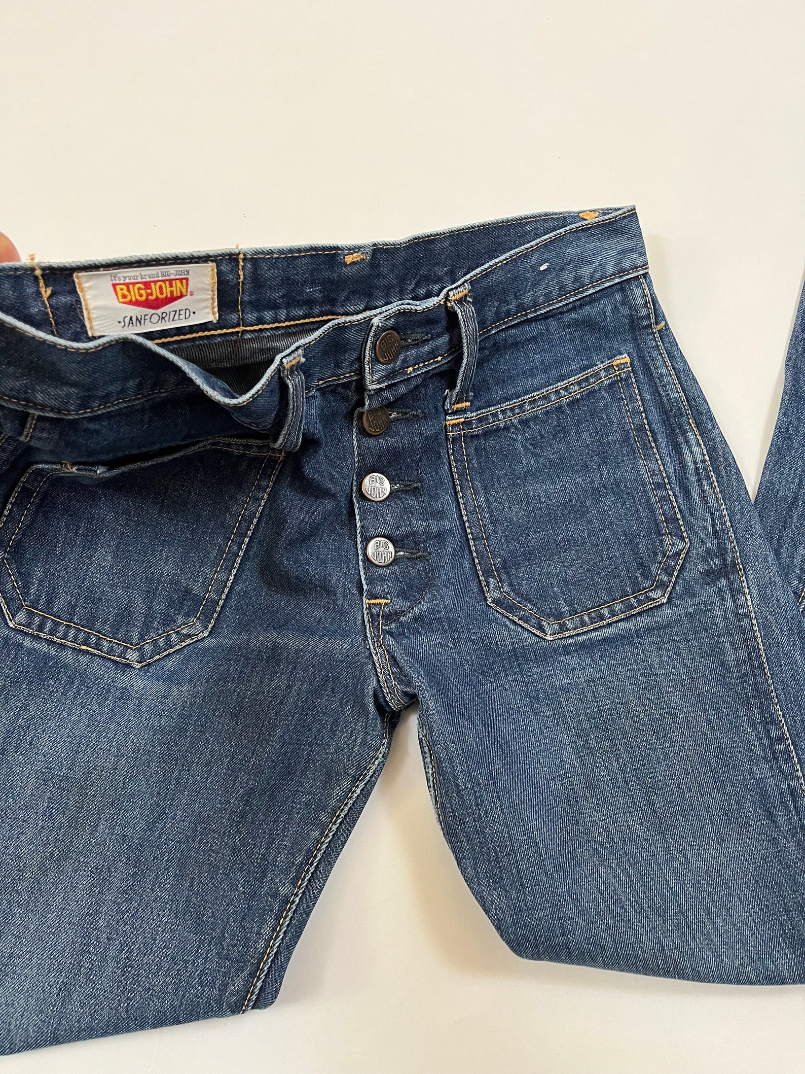 29 X 29 Vintage 1970's | 1990's Big John Denim Hip Hugger Bell Bottoms ...
