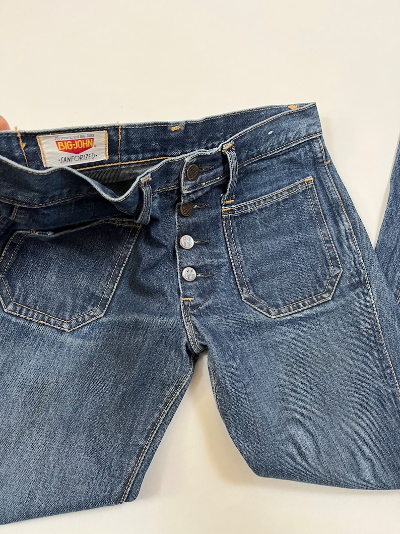 29 X 29 Vintage 1970's | 1990's Big John Denim Hip Hugger Bell Bottoms ...