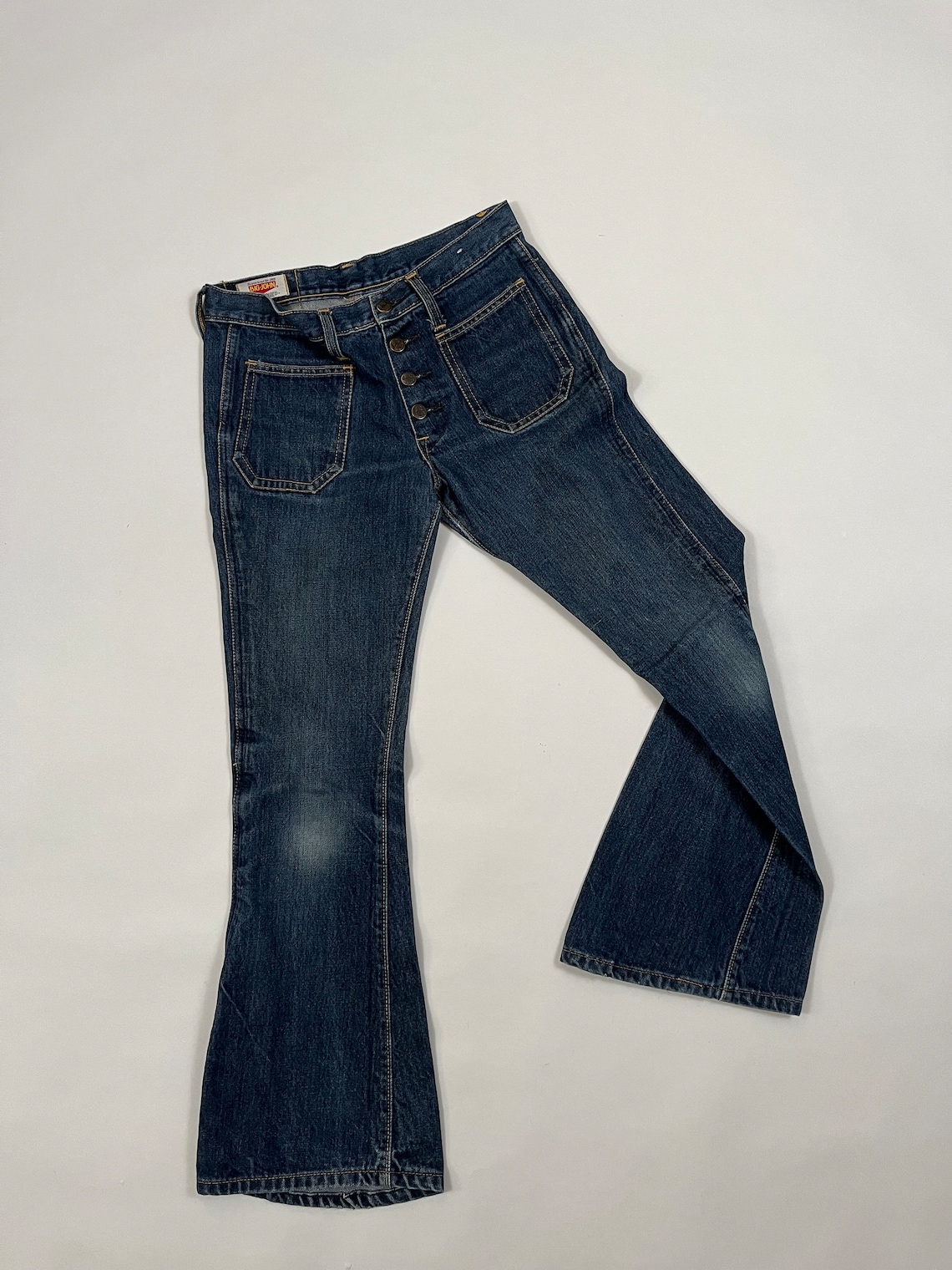 29 X 29 Vintage 1970's | 1990's Big John Denim Hip Hugger Bell Bottoms ...