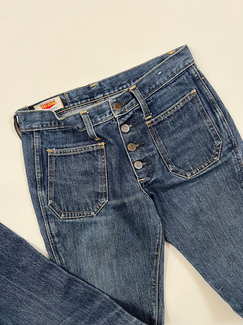 29 X 29 Vintage 1970's | 1990's Big John Denim Hip Hugger Bell Bottoms ...