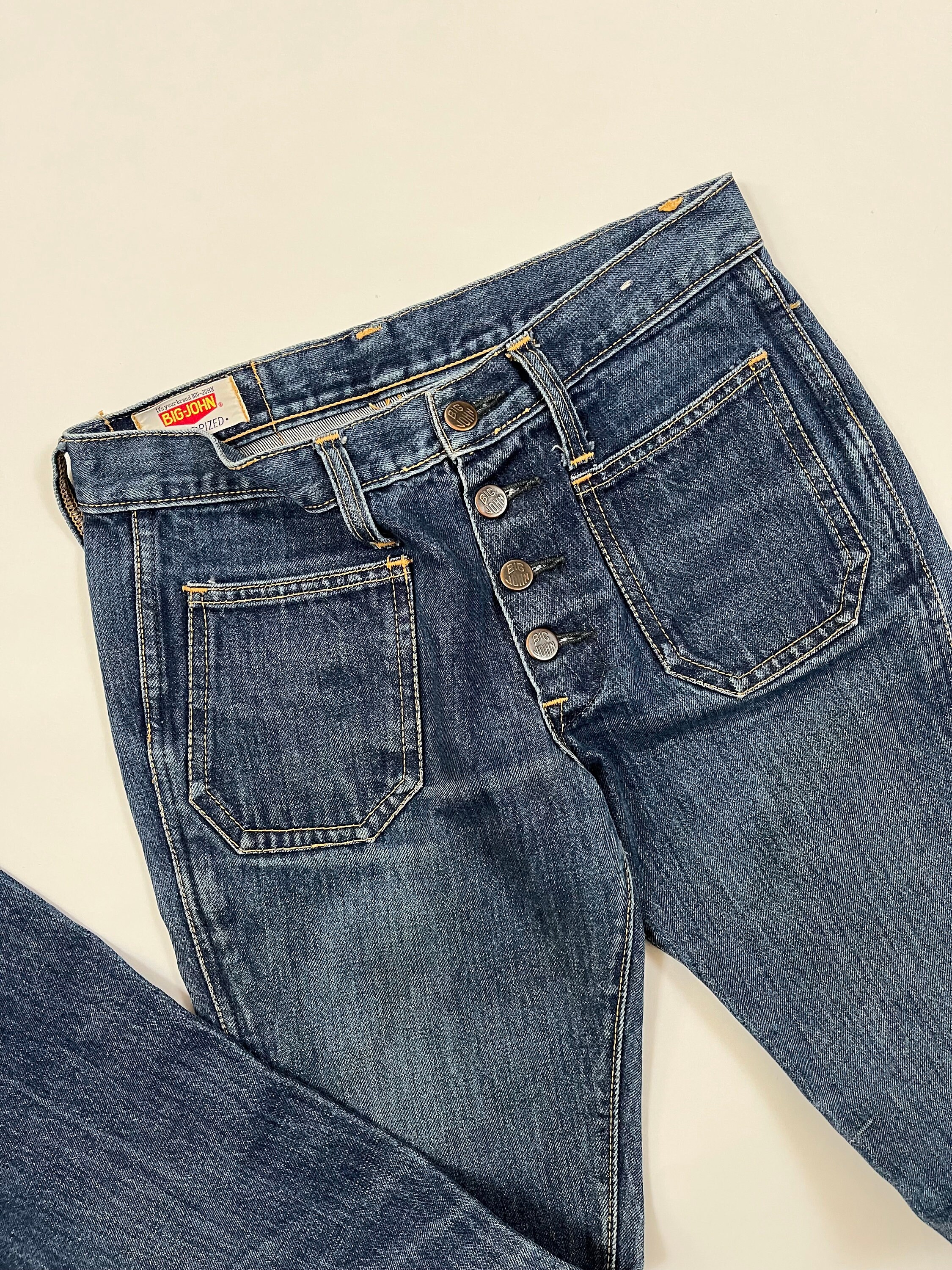 29 X 29 Vintage 1970's | 1990's Big John Denim Hip Hugger Bell Bottoms ...