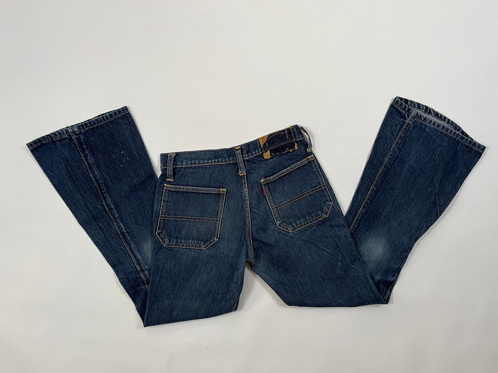 29 X 29 Vintage 1970's | 1990's Big John Denim Hip Hugger Bell Bottoms ...