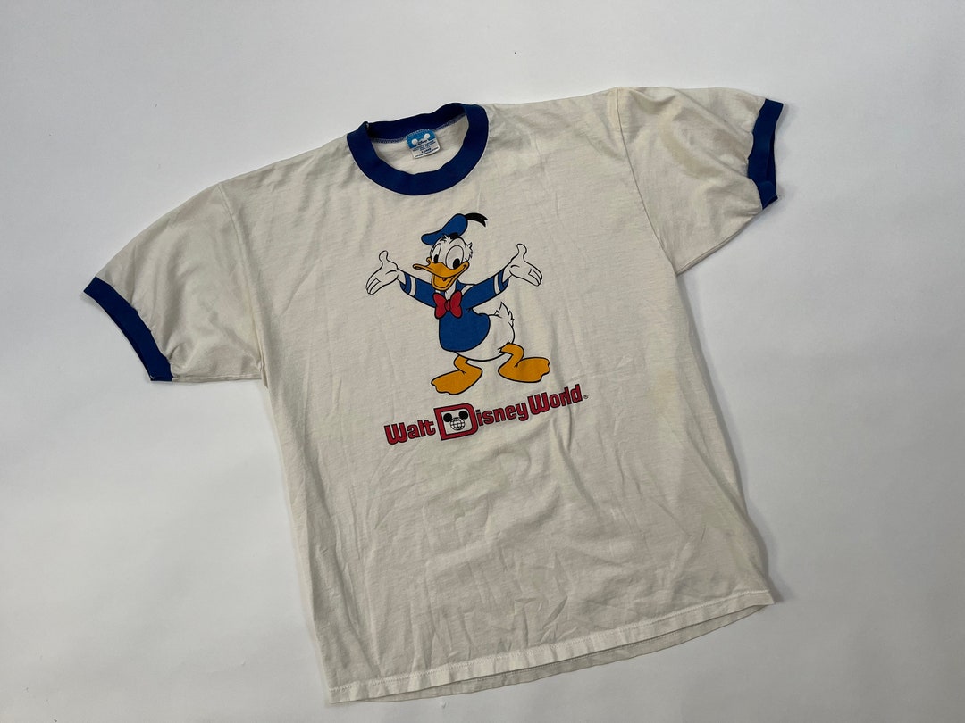 Vintage 1970's Disney Character Fashions Donald Duck Blue & White Walt ...