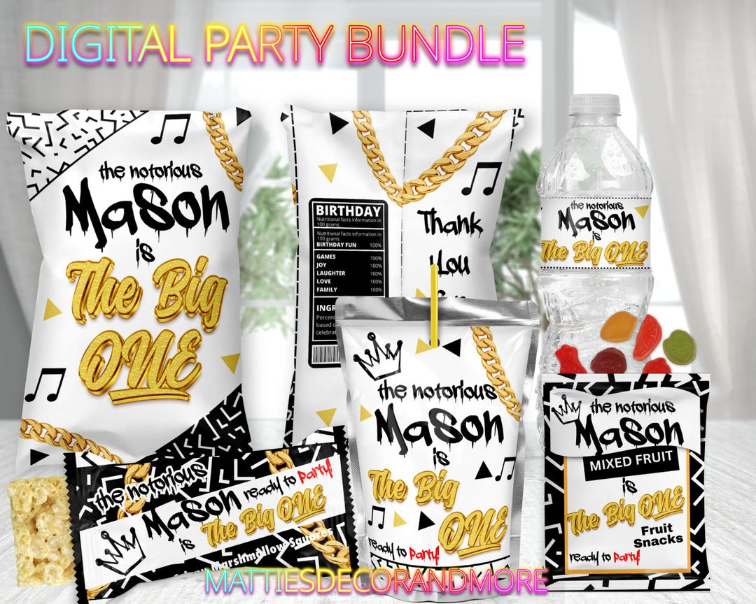 The Big One Digital Party Bundle Notorious One Party Bundle the Notorious One Birthday Party ...
