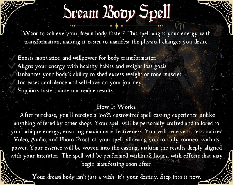 Dream Body Spell: Transformation & Self-confidence (video/audio Proof ...