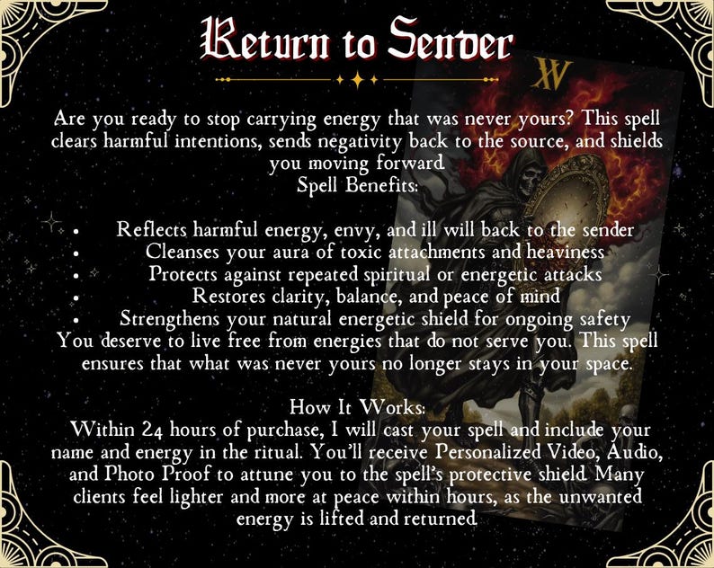RETURN HEX to SENDER Spell | Reverse Curse| Energy Reflection | Spiritual Justice | Banishing ...