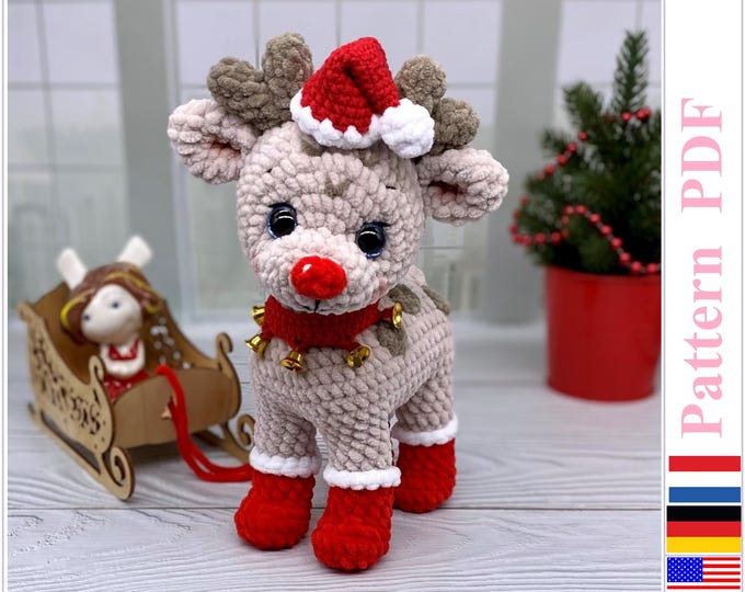 Crochet Hood for Reindeer Rudolph Accessory Aleniya2 PDF Pattern ...