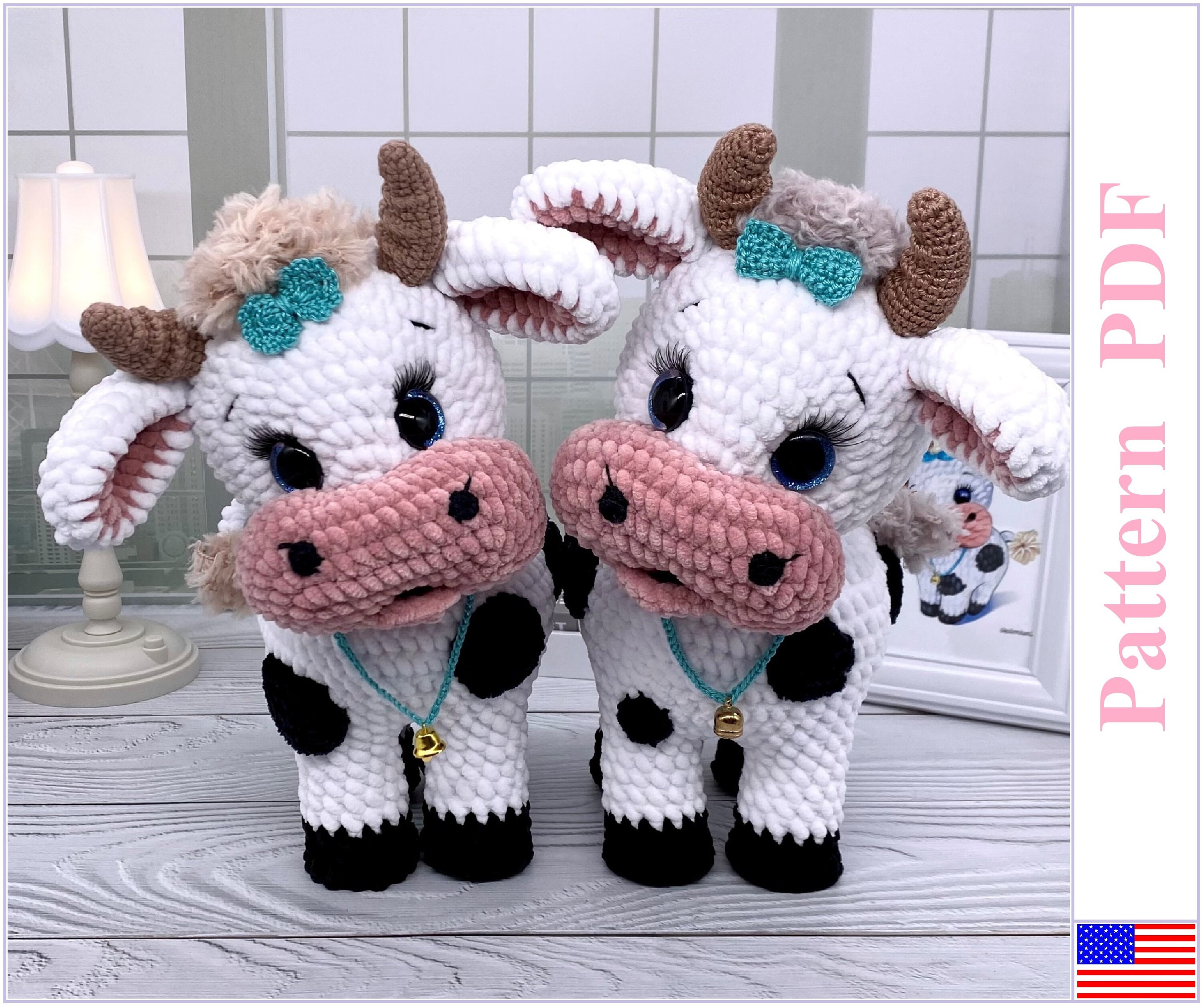 Funny Cow Amigurumi by Aleniya2 Crochet PDF Pattern Tutorial - Etsy Canada