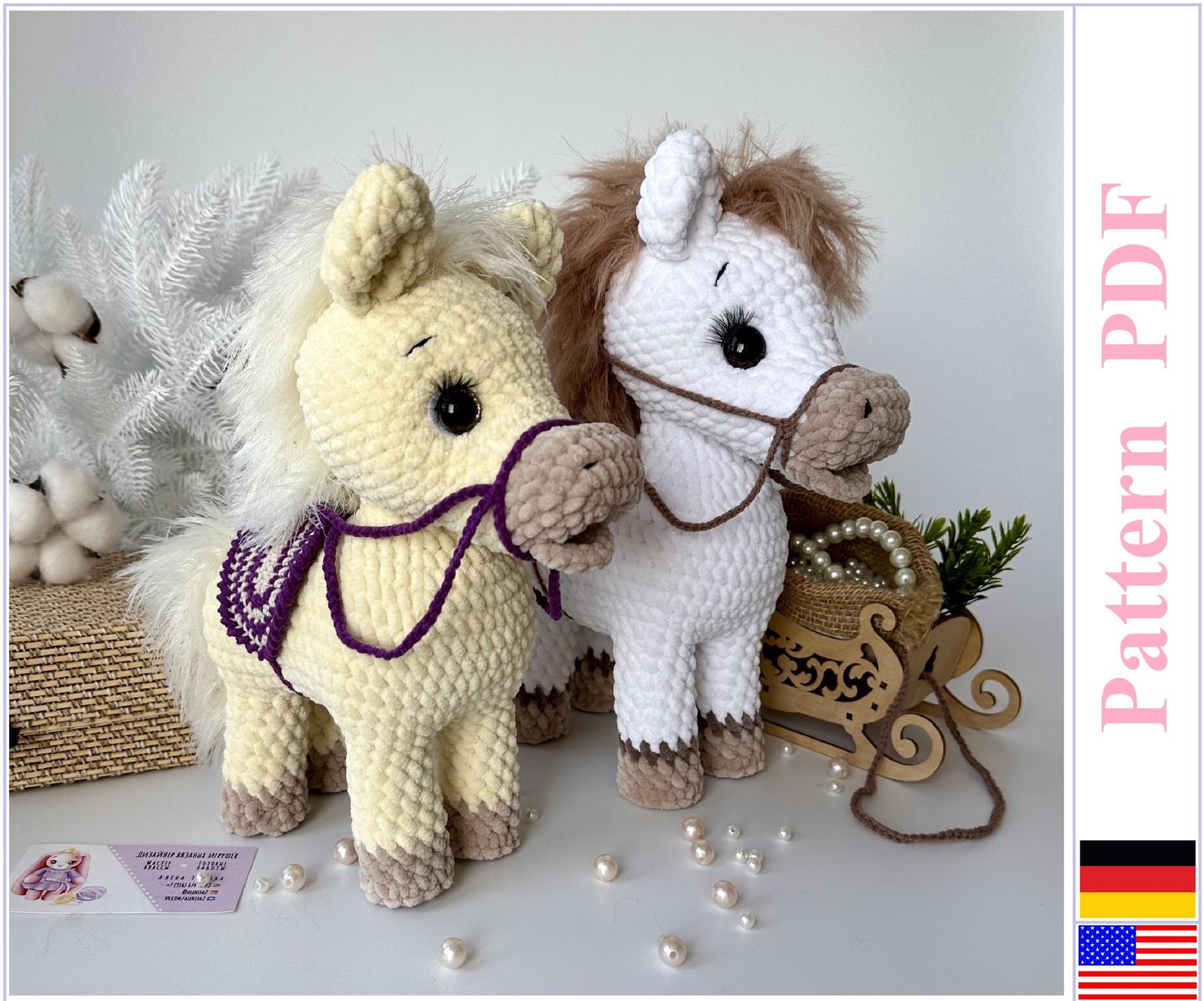 Sivka-burka Horse Amigurymi by Aleniya2 Crochet PDF Pattern Tutorial - Etsy
