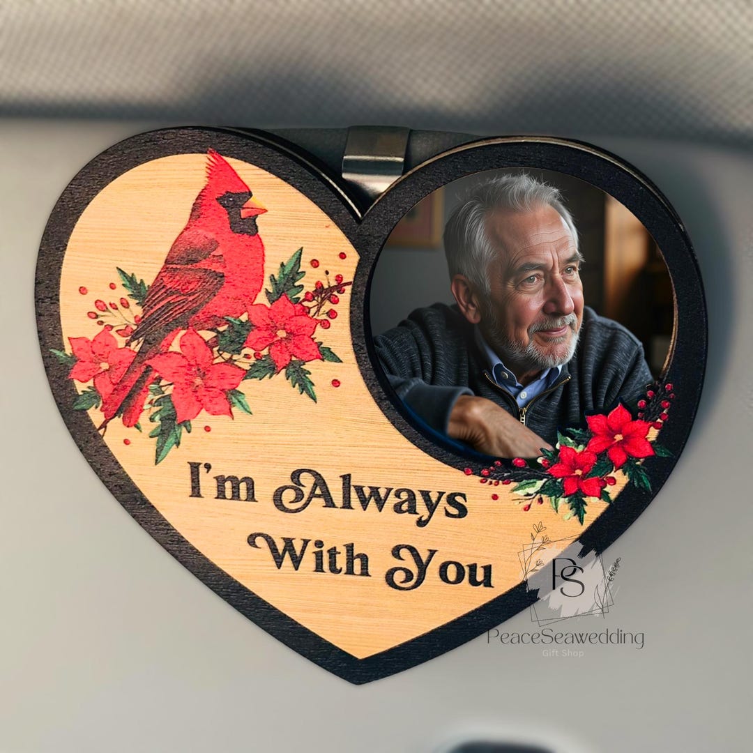 Personalized Cardinal Memorial Car Visor Clip, I'm Always With You ...