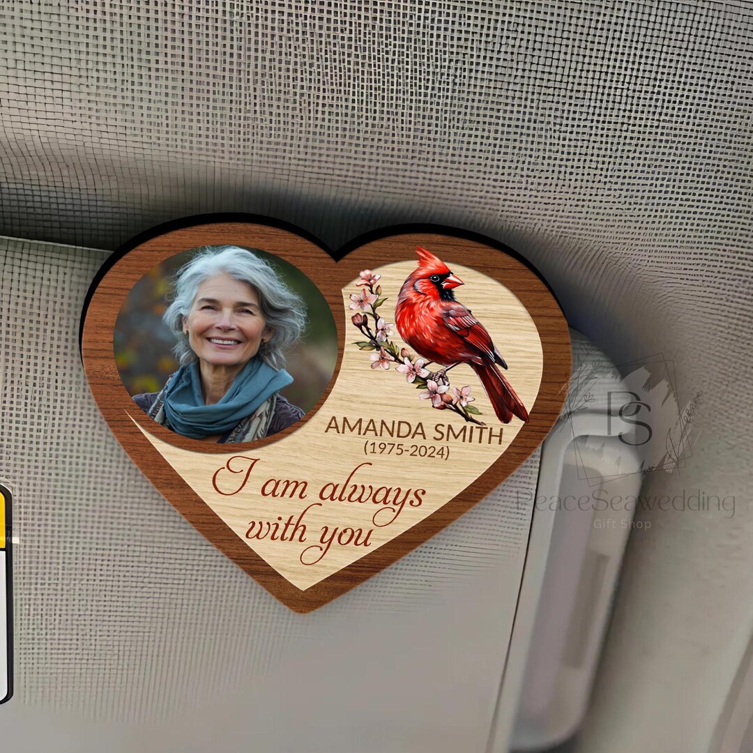 Personalized Memorial Photo Car Visor Clip, Memorial Gift, Custom ...