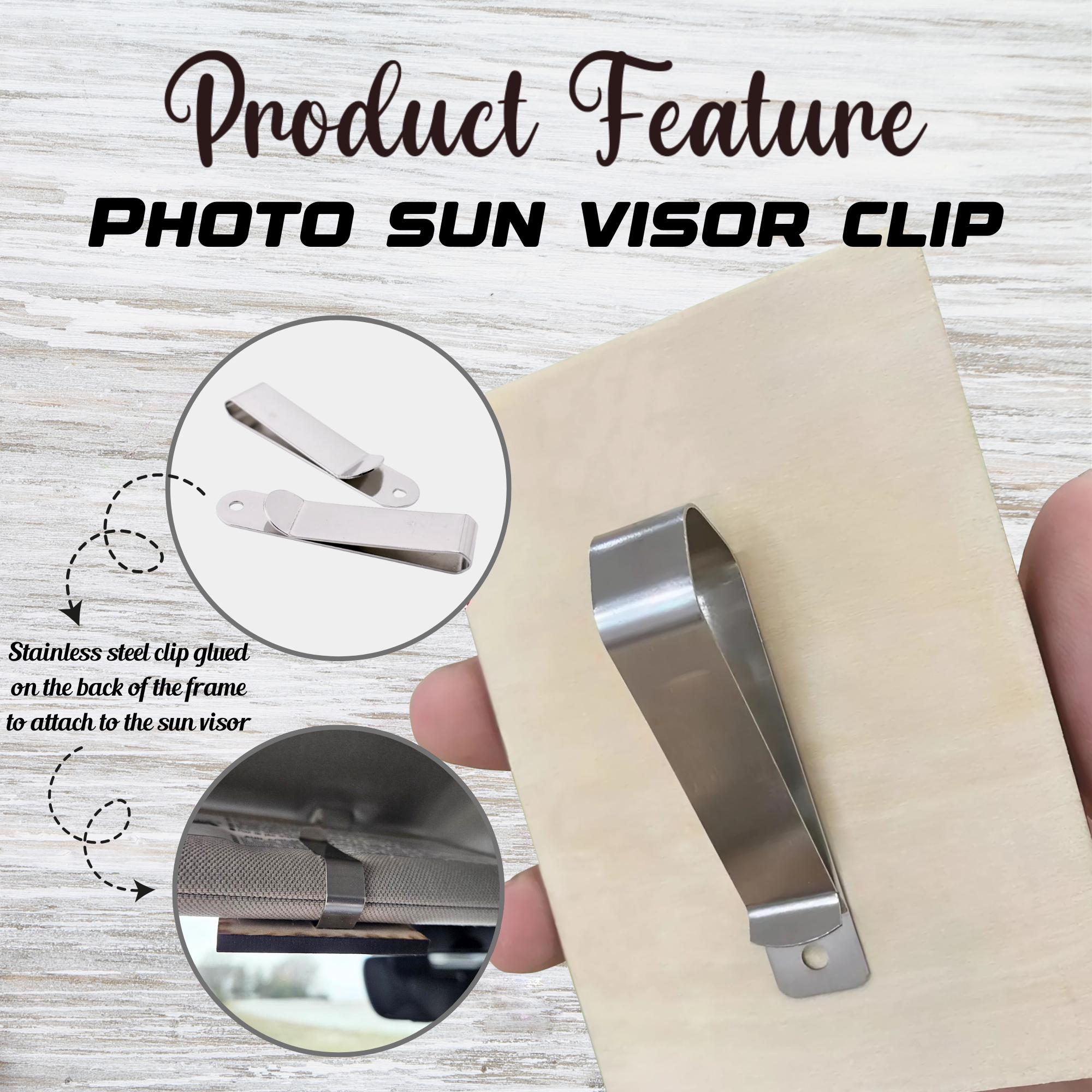 Drive Safe Sun Visor Clip With Custom Family Photo Personalized Visor ...