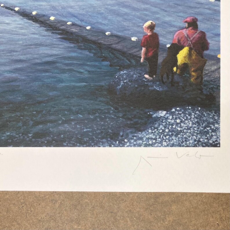 PNW Island Scene Original Fine Art Print, "waiting." Signed by Artist ...