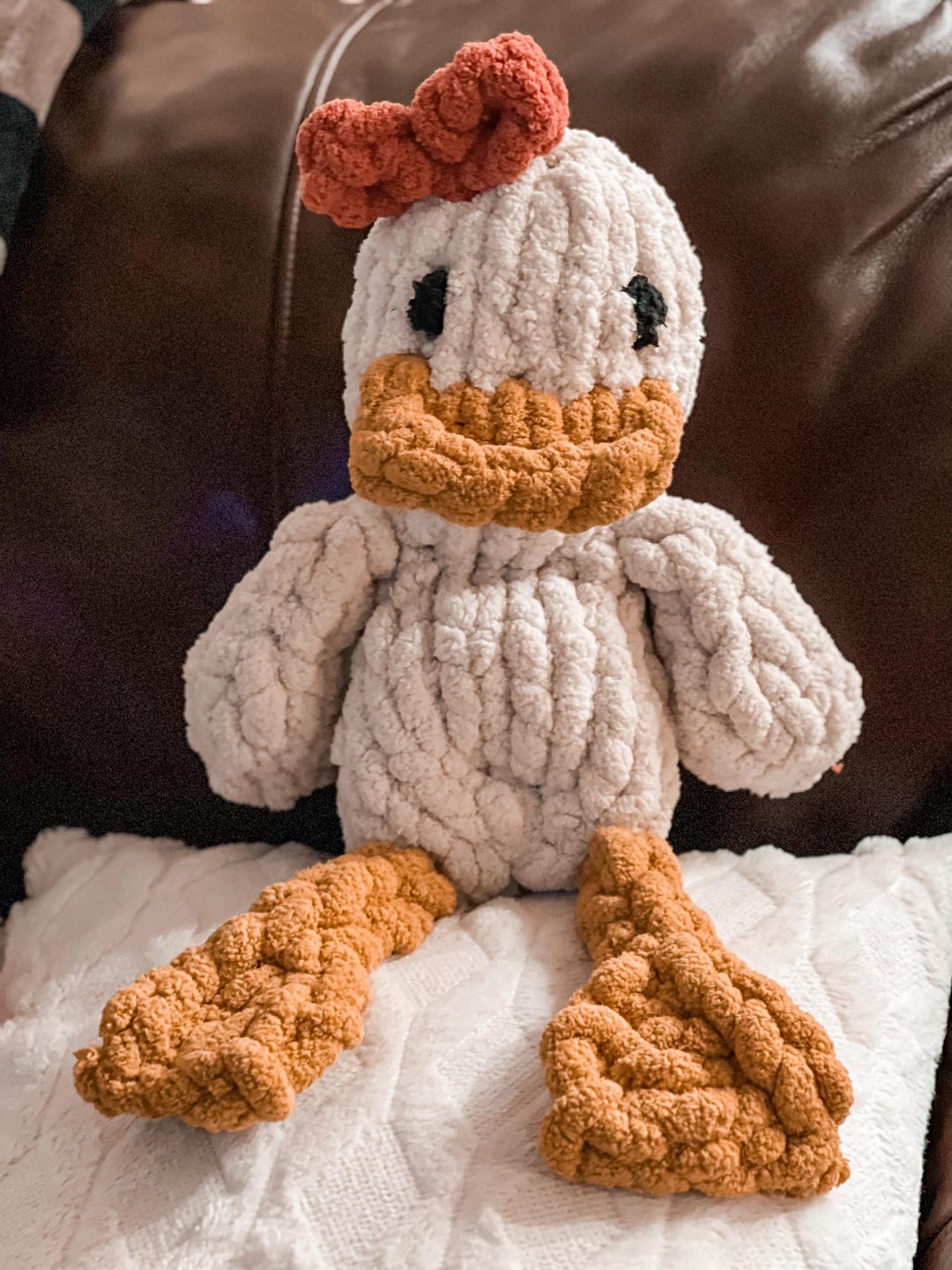 Chunky Knit “marley” Duck Full-size Snuggler, Baby, Girl, Birthday ...