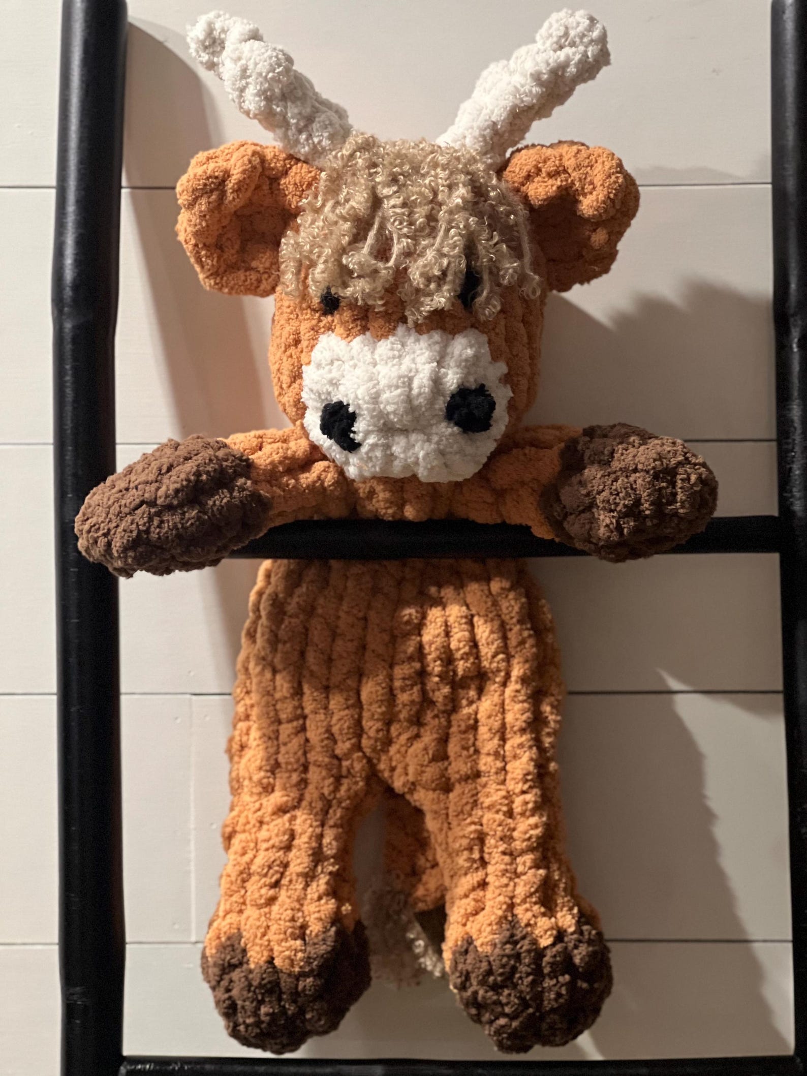 Chunky Knit Highland Cow Full-size Snuggler, Baby, Girl, Boy, Birthday ...