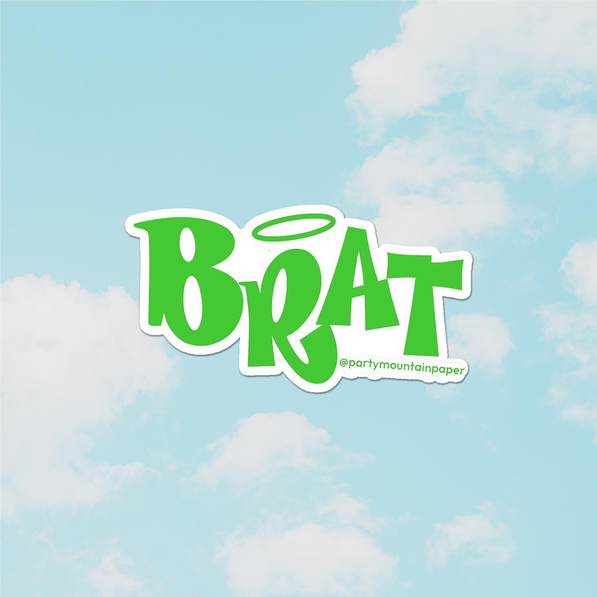 Brat Sticker Fun Green Vinyl Decal, Perfect for Water Bottles, Laptops ...