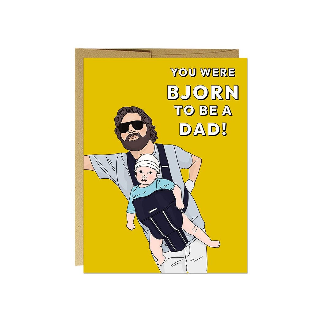 Bjorn to Be a Dad Father's Day Card | Funny Dad Card | Unique Father's ...