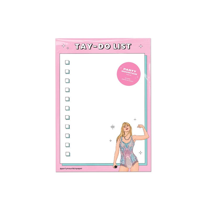 Tay-do List Notepad | Fun Pop Star-inspired Checklist Notepad – Perfect ...