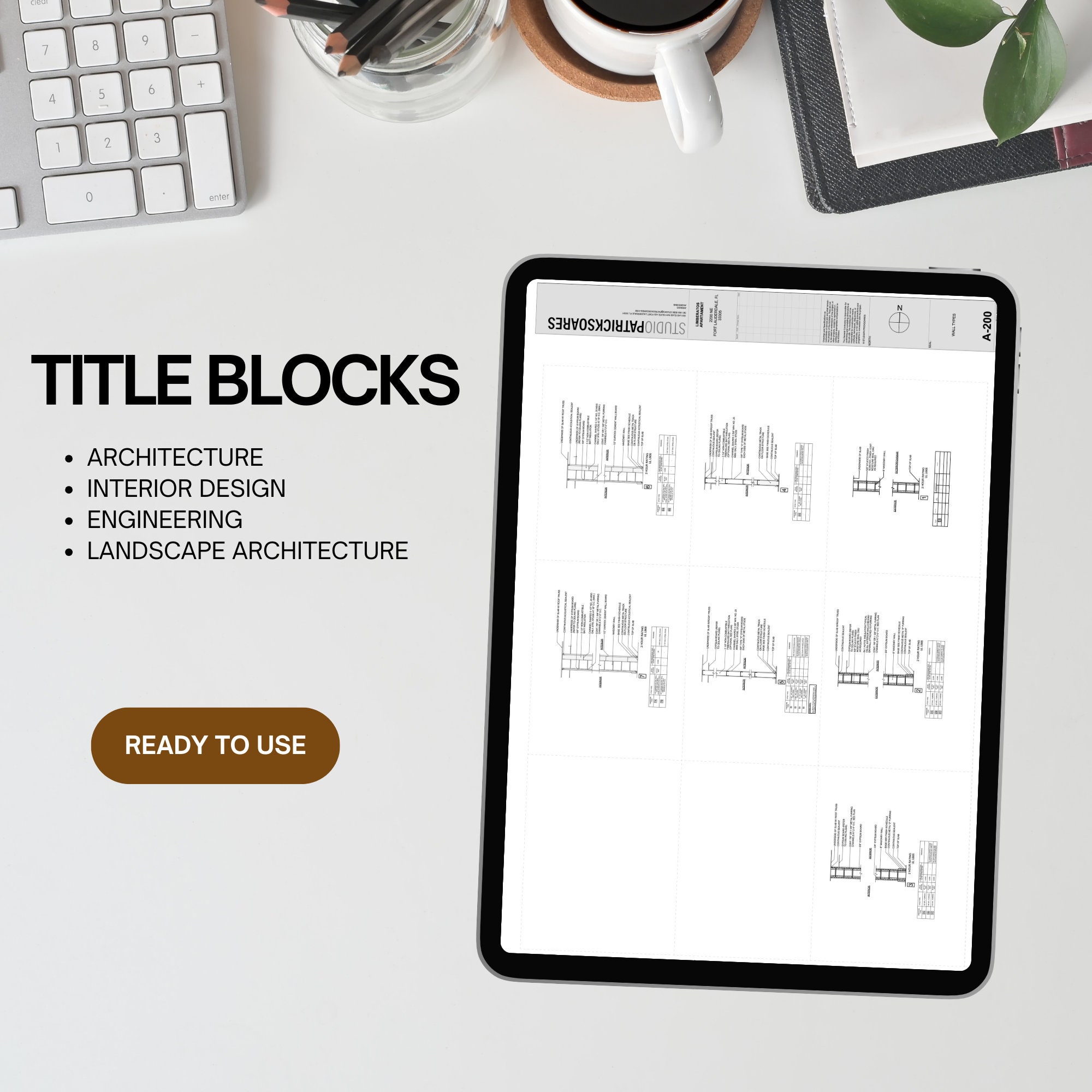 Modern Architectural Title Blocks. Autocad Editable Title Block for ...