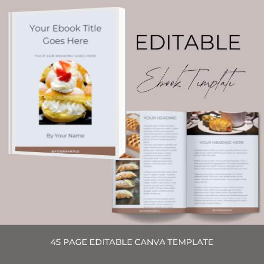 Ebook Template, Editable Ebook Template, Ebook Template for Canva ...