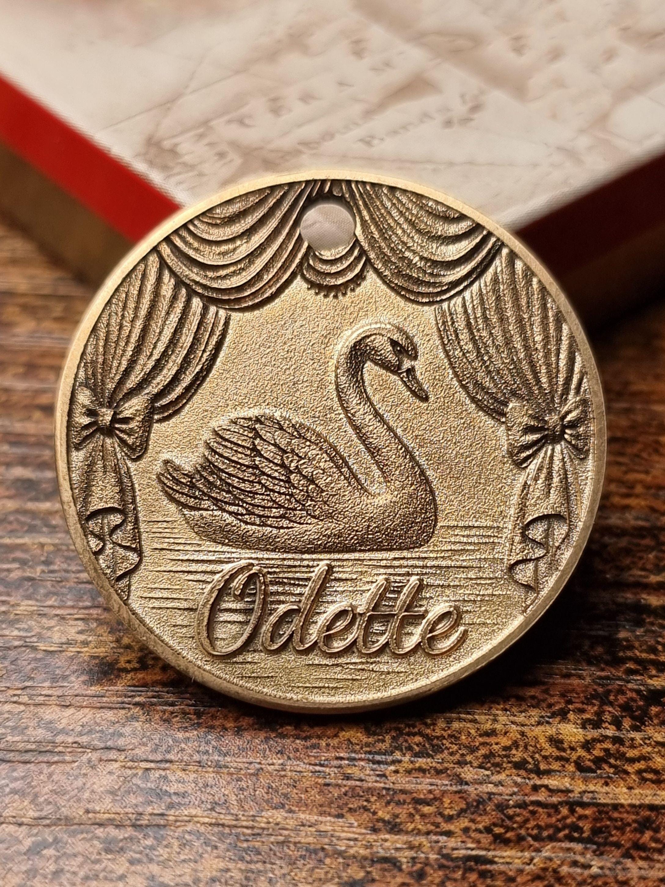 Swan Lake Theater Pet Tag Personalized Brass Pendant Vintage Ballerina ...
