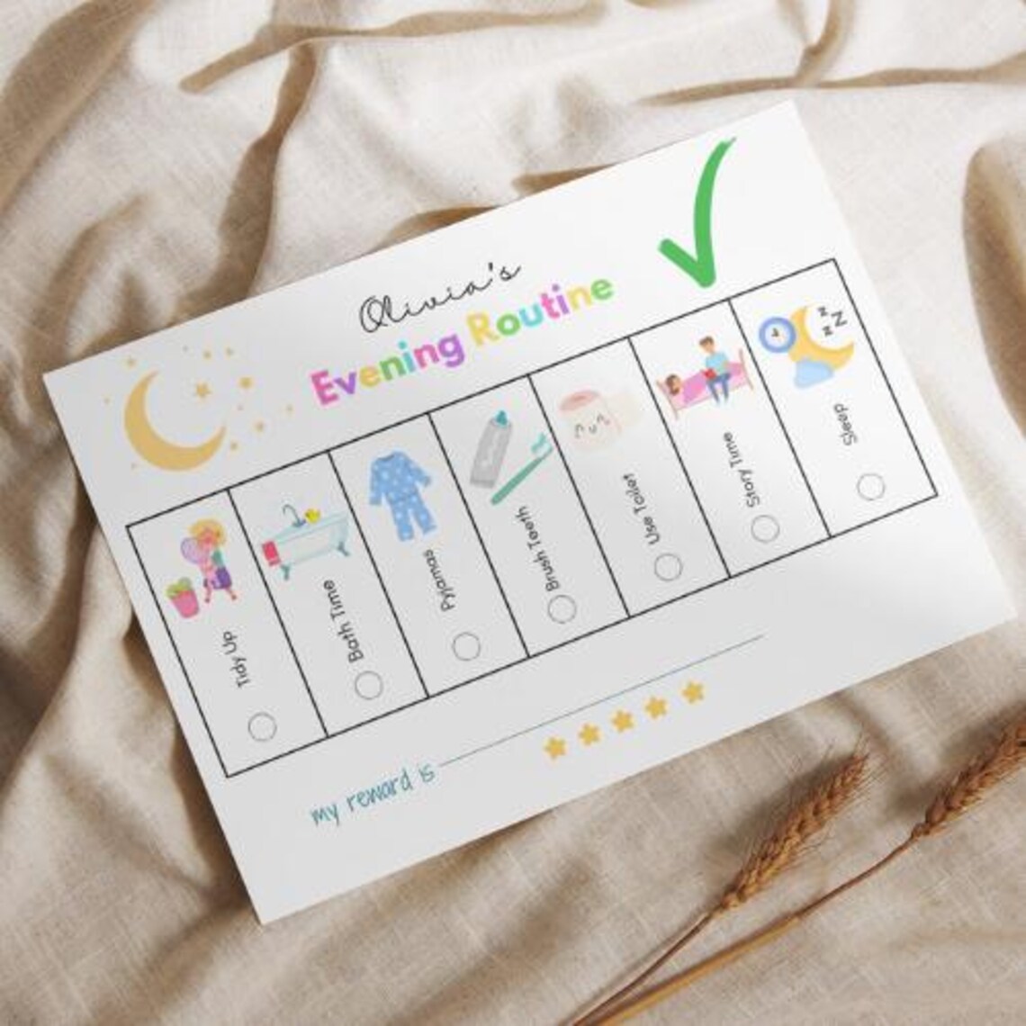 Editable Kids Morning/evening Routine Chart, Daily Routine Chart, Daily ... Editable Kids Morning/evening Routine Chart, Daily Routine Chart, Daily ...
