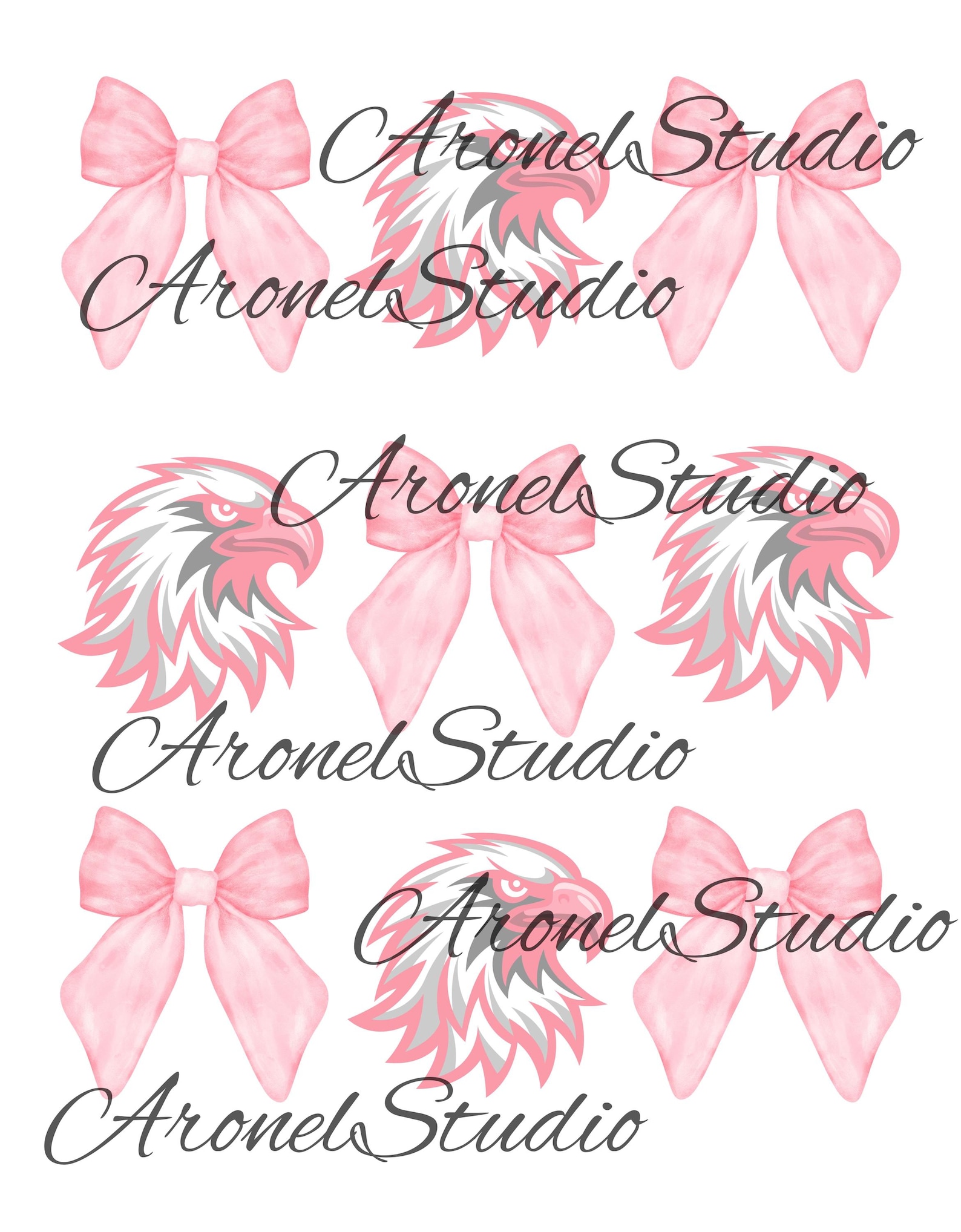 Pink Eagle Front and Back PNG Files - Etsy