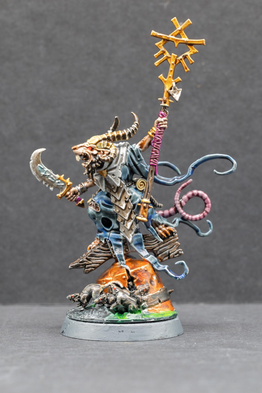 Painted Skaven Grey Seer Warhammer Aos - Etsy