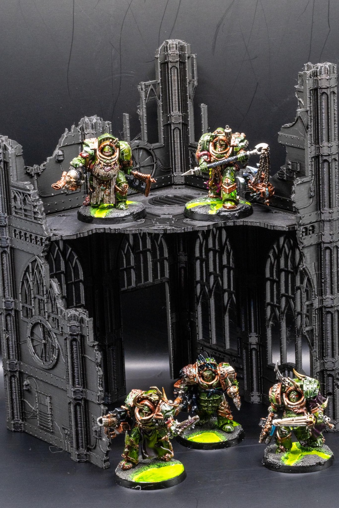 Parade-level Painted Death Guard Blightlord Terminators (set of 5 ...