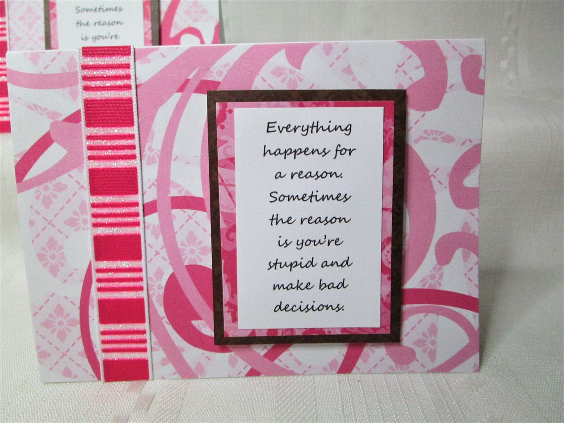 Snarky Card. Handmade Card. Layered Paper Greeting Card. #7559 - Etsy