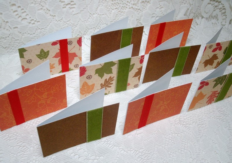 Set of 10, Mini Note Cards, Fall Assortment Pack 7993 - Etsy