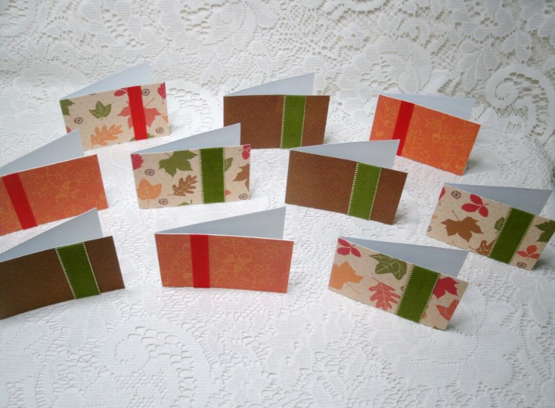 Set of 10, Mini Note Cards, Fall Assortment Pack 7993 - Etsy