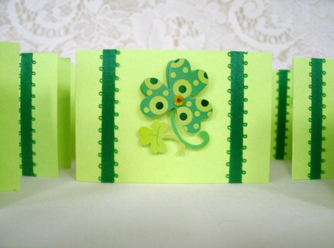 Set of 10 St. Patricks Day, Mini Note Cards (5222) - Etsy