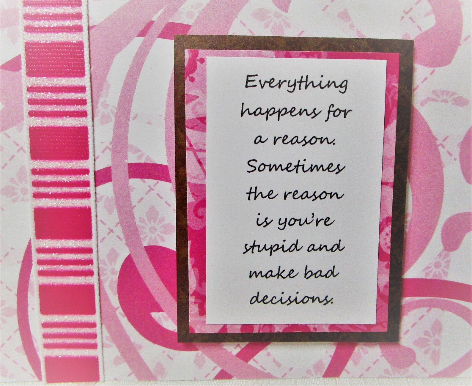Snarky Card. Handmade Card. Layered Paper Greeting Card. #7559 - Etsy