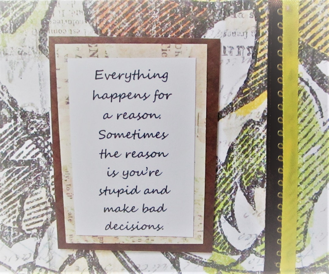 Snarky Card. Handmade Card. Layered Paper Greeting Cards. #7565 - Etsy